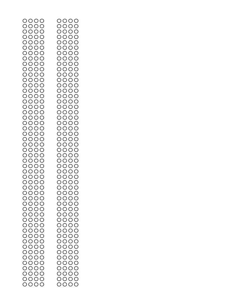 OMR Sheet for 100 Questions PDF | PDF