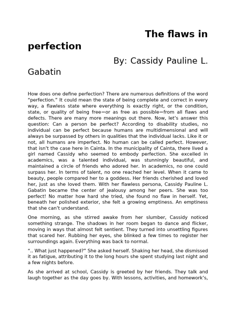 The Illusion of Perfection Unveiled | PDF