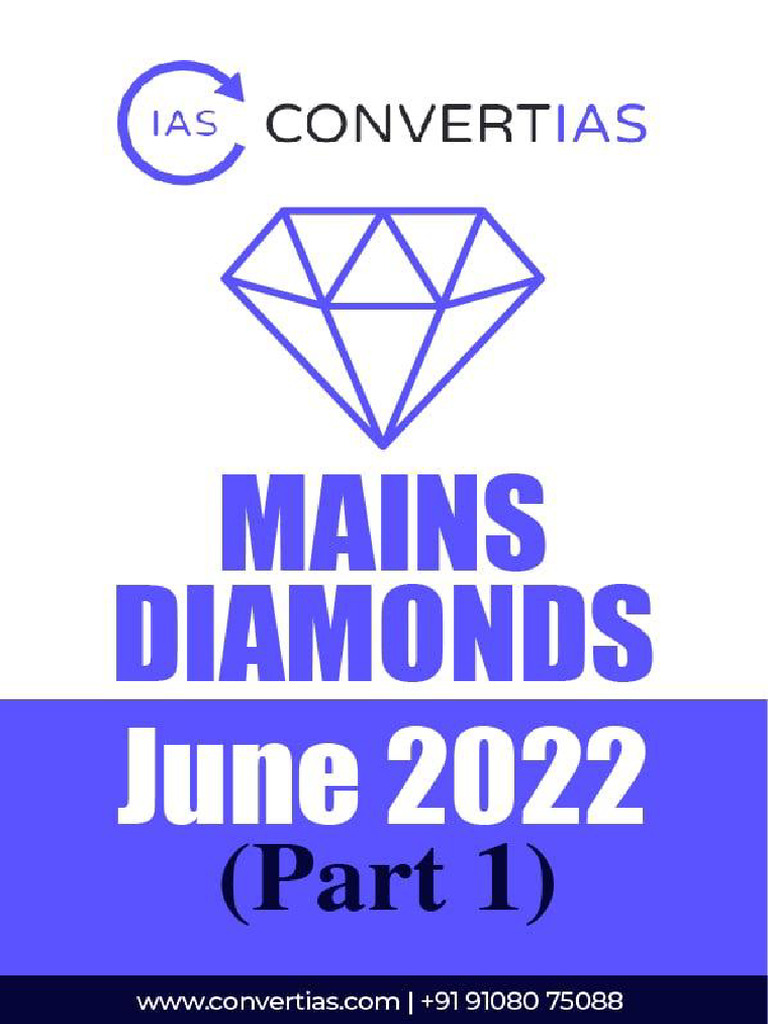 Mains Diamonds June 2022 | PDF | Surrogacy | World Trade Organization