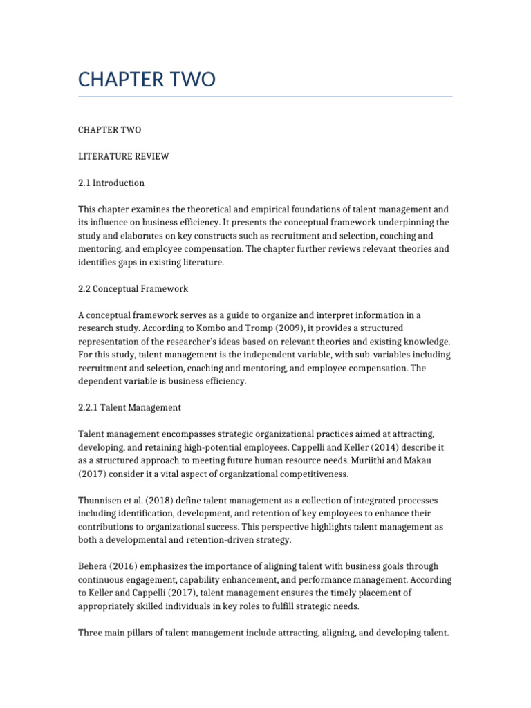 Paraphrased Chapter Two | PDF | Talent Management | Mentorship