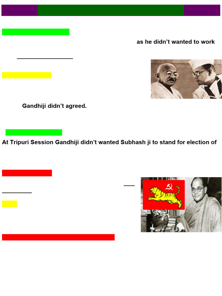 Subhash Chandra Bose and Forward Bloc | PDF | Partition Of India ...