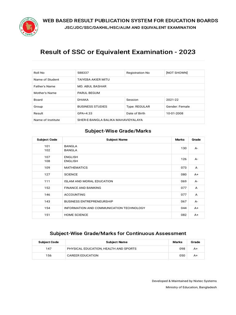 Web Based Result Publication System For Education Boards | PDF ...