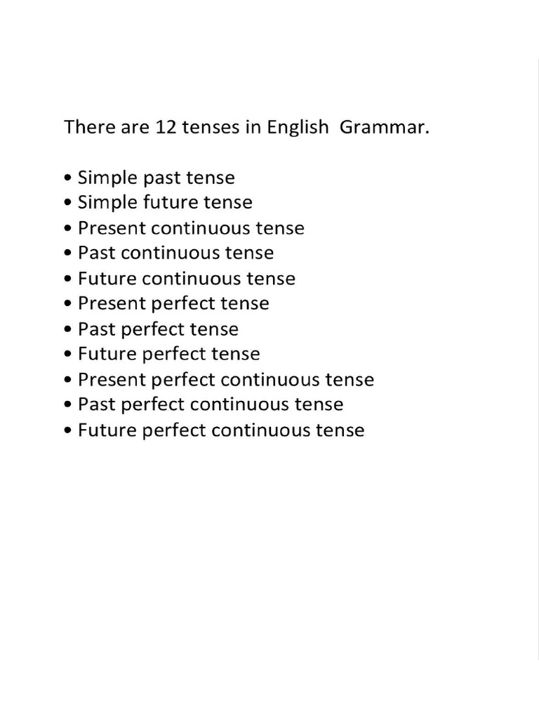 Notes - Grammar Tenses | PDF