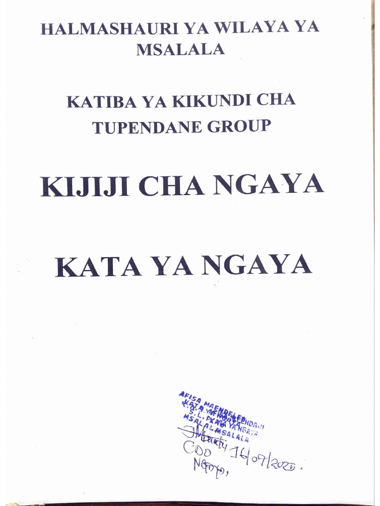 Katiba Yakikundi-1 | PDF