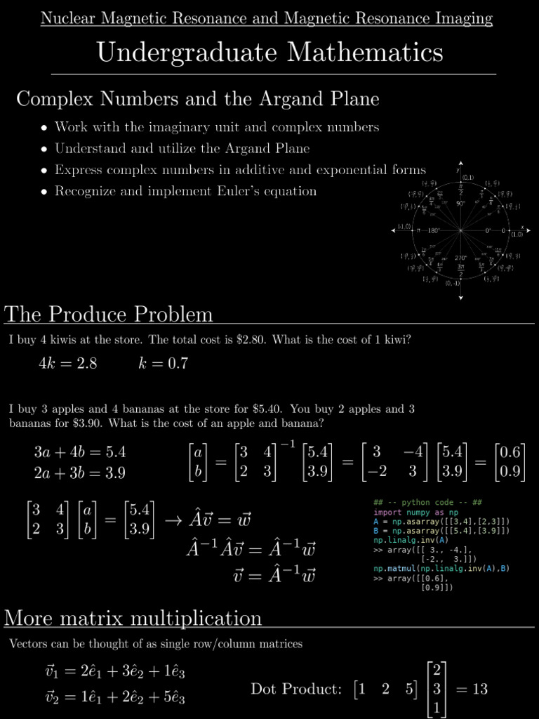 Module 01 - Mathematics Review - 1 - Complex Numbers | PDF