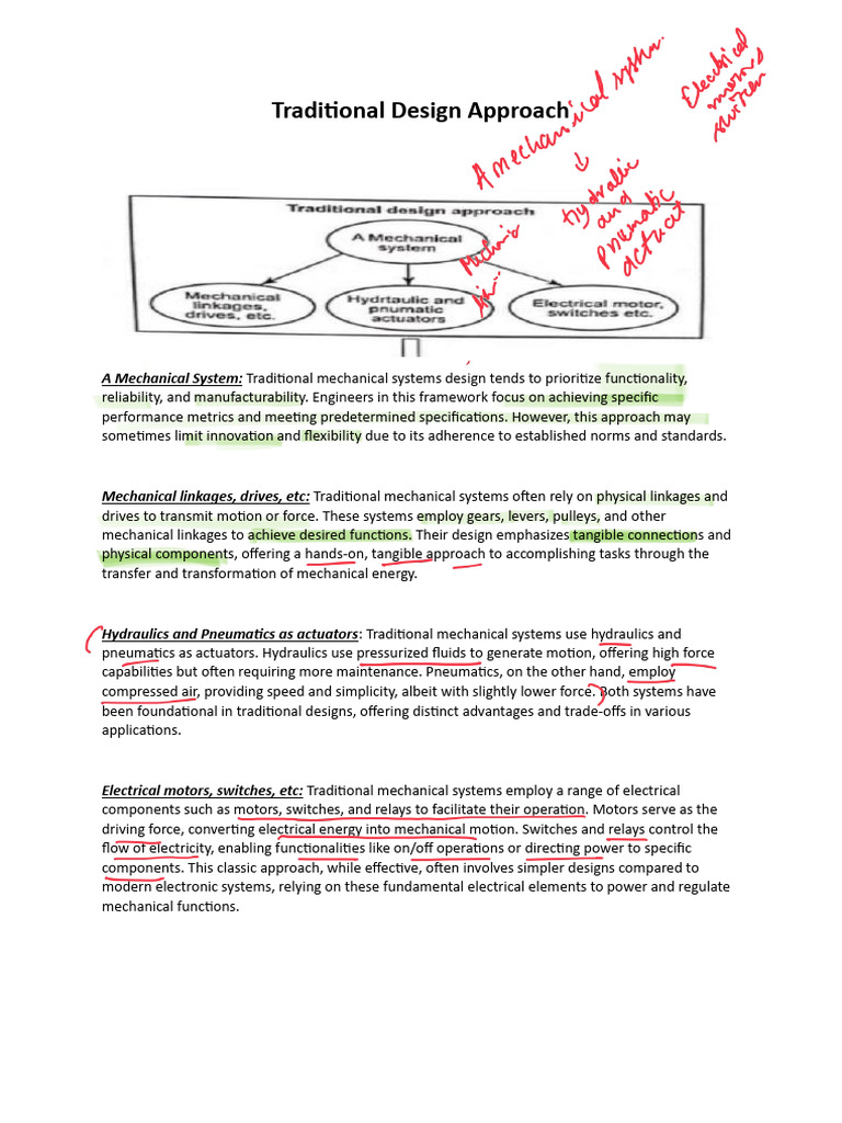 Traditional Design Approach | PDF | Mechatronics | Machines