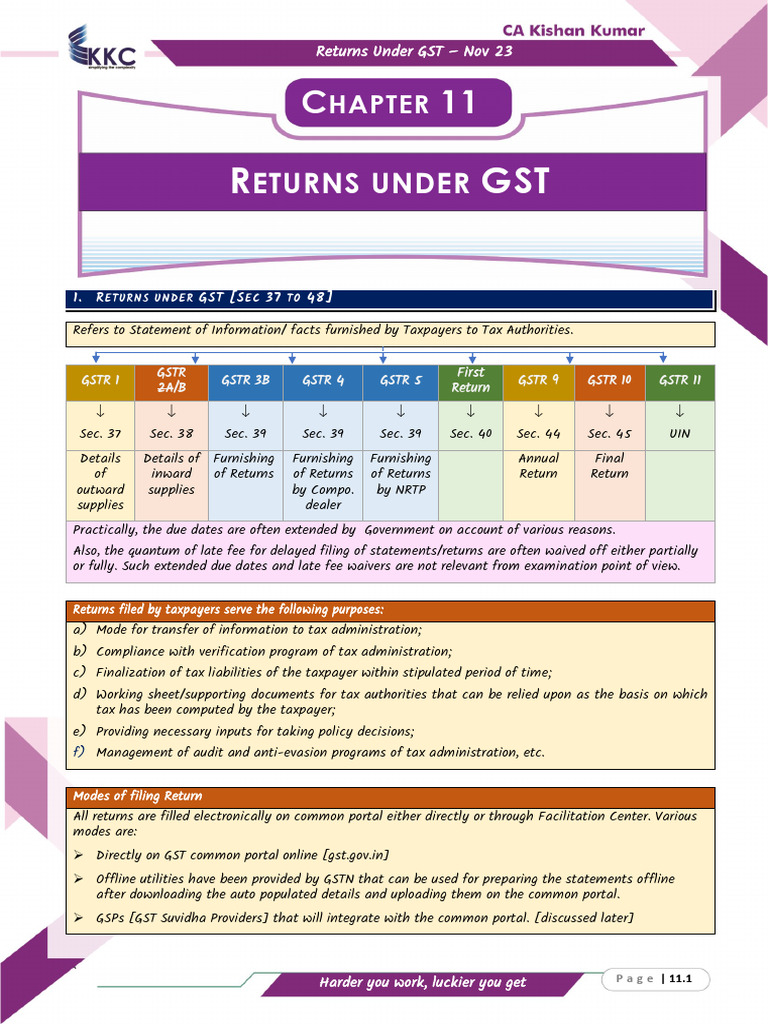 Understanding GST Returns: GSTR-1 Guide | PDF | Business | Government ...