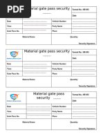 Types and Purpose of Gate Passes | PDF