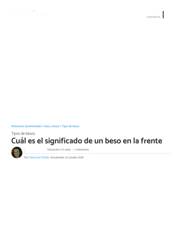 Cuál Es El Significado de Un Beso en La Frente | PDF | Beso | Amor