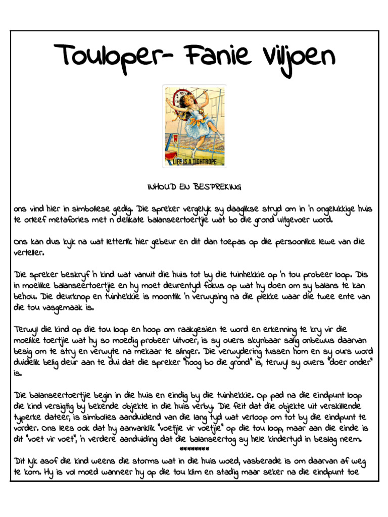 Touloper - Fanie Viljoen | PDF