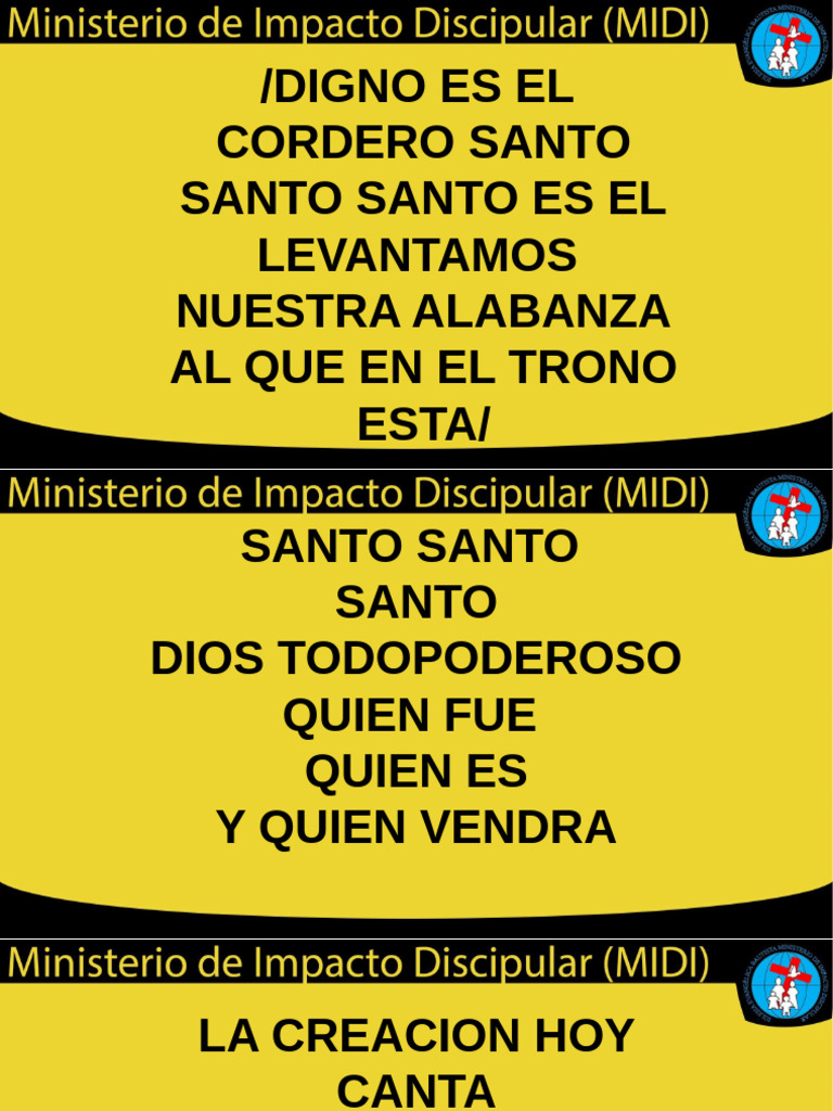 Digno Es El Cordero Santo. Diapositiva | PDF