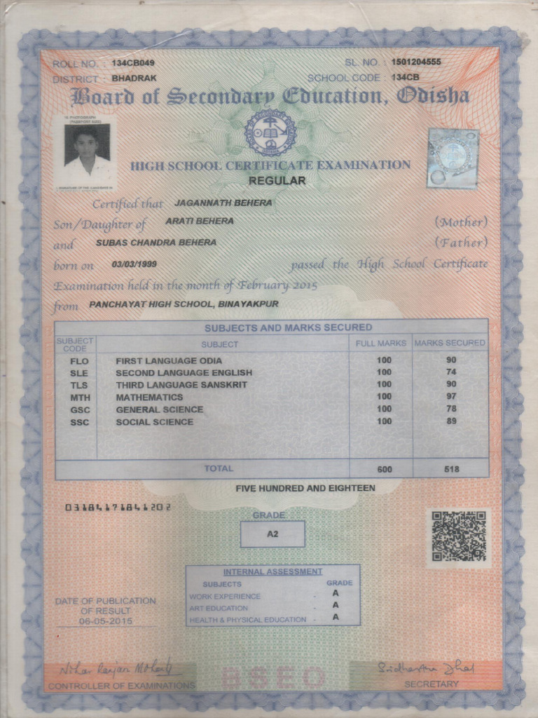 All Cirtificate Document From Jagannath Behera | PDF