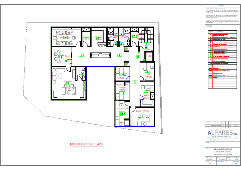 Upper Floor Plan and Fire Safety Guide | PDF