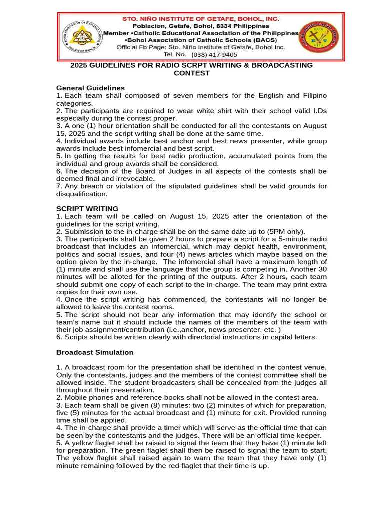 Radio Broadcasting Guidelines and Mechanics | PDF