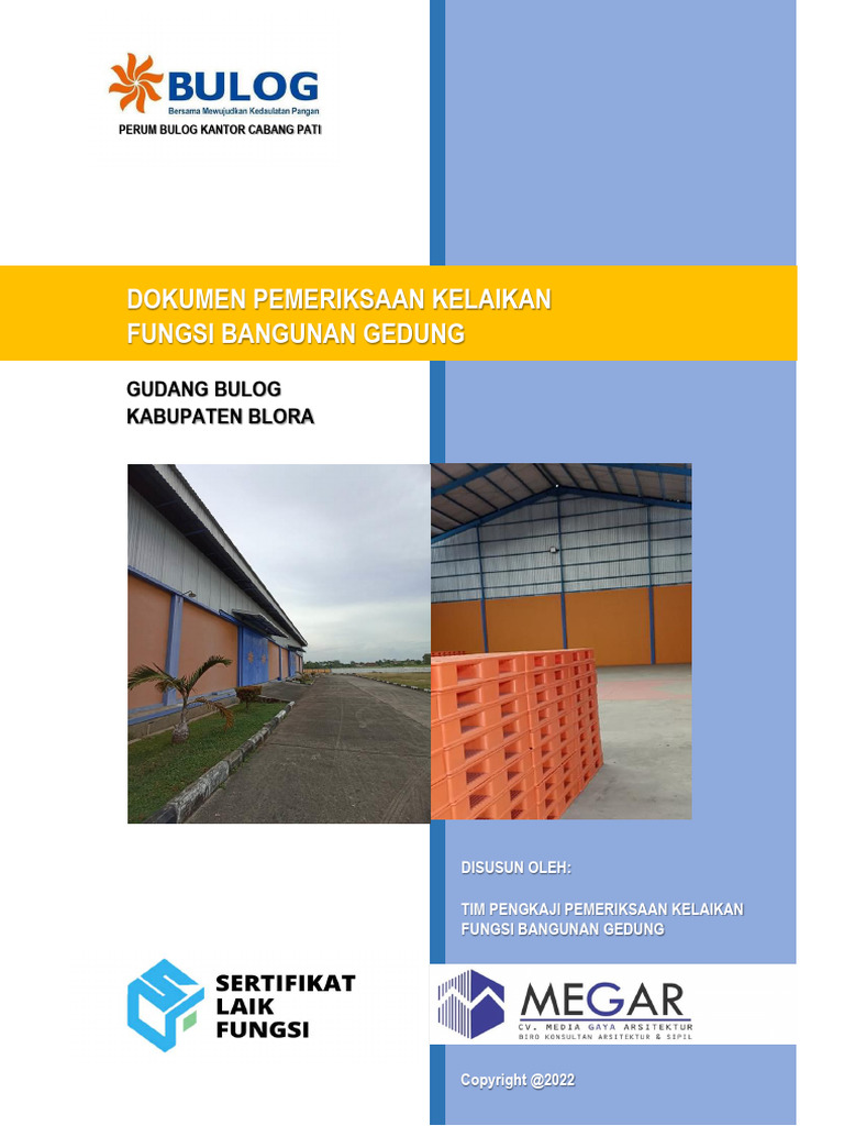 Pemeriksaan Kelayakan Gudang Bulog Blora | PDF
