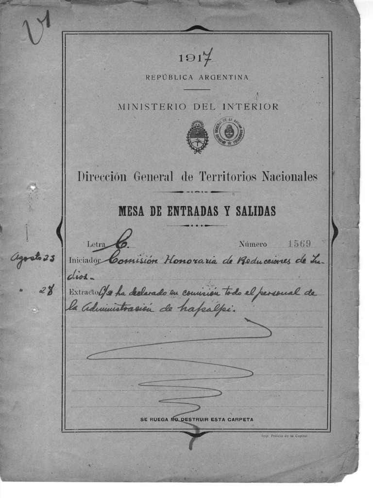 La Comisión Honoraria de Reducciones de Indios... | PDF