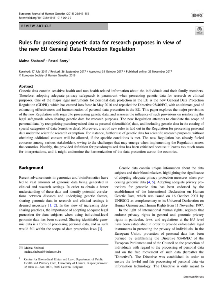 Privacy Laws for Genetic Data in SA | PDF | Information Privacy | Privacy