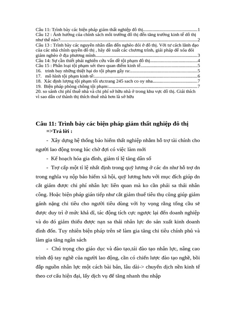 On Thi Kinh Te Do Thi | PDF