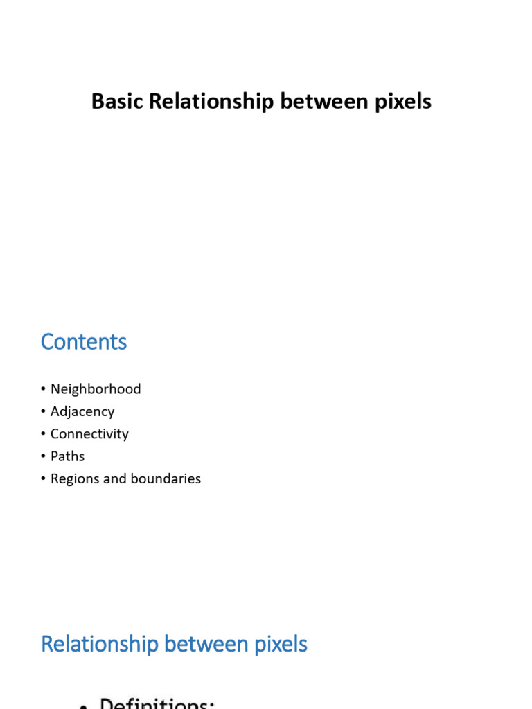 5 - Relationship Between Pixels | PDF | Image Resolution | Multidimensional Signal Processing