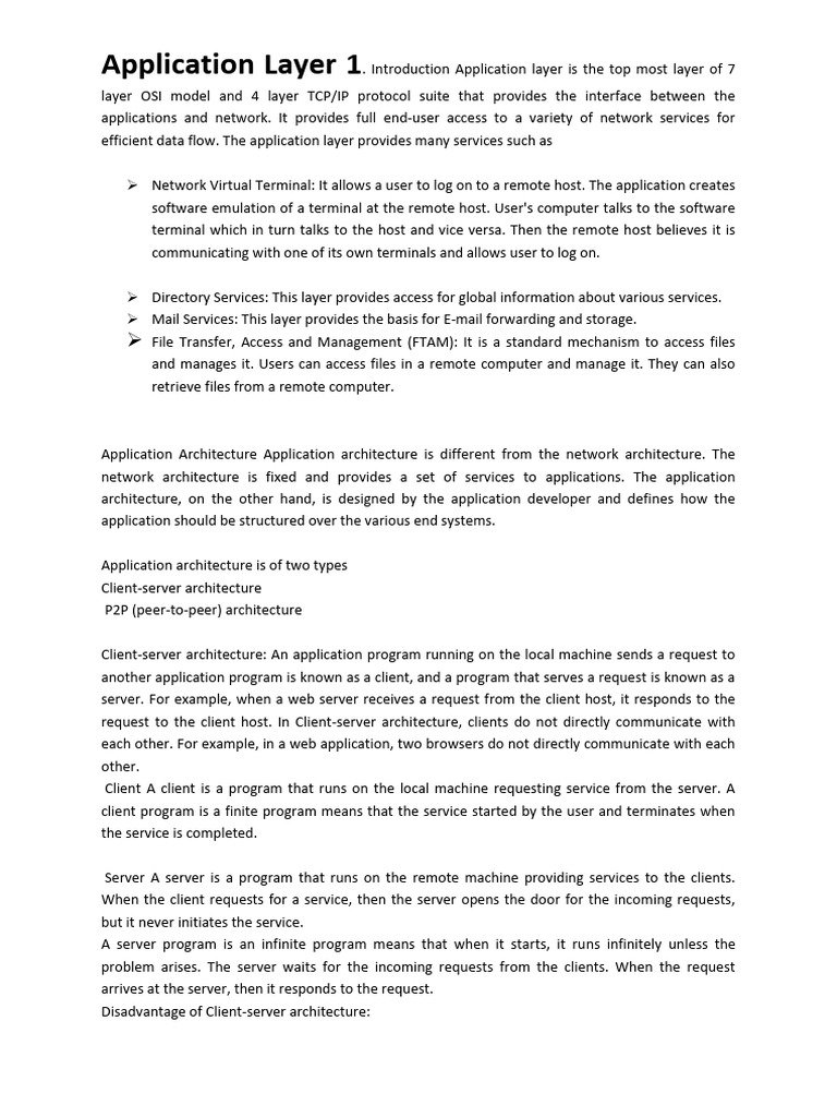 Unit 5 Application Layer | PDF | File Transfer Protocol | Domain Name System