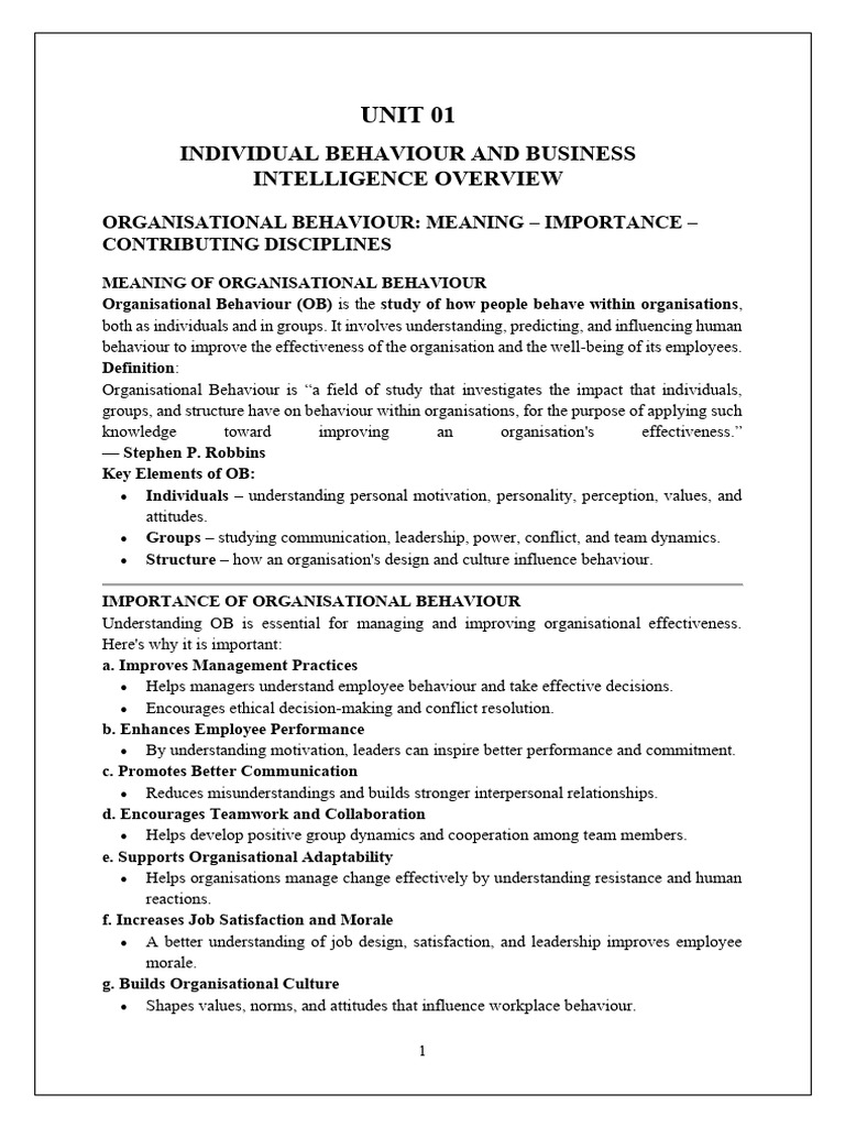 Ob 1 | PDF | Business Intelligence | Leadership