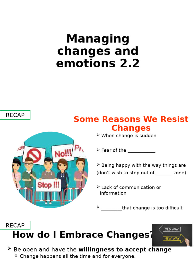Managing Changes and Emotions 2.2 1 | PDF | Emotions | Cognition