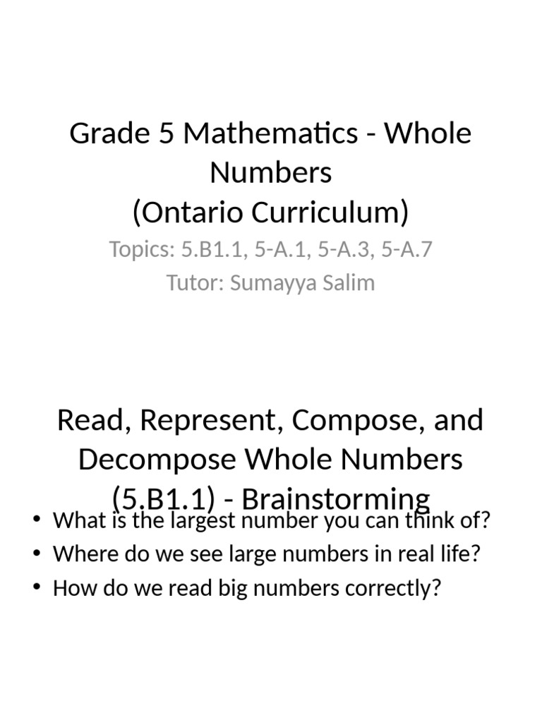 Composing and Decomposing Numbers | PDF | Numbers | Arithmetic
