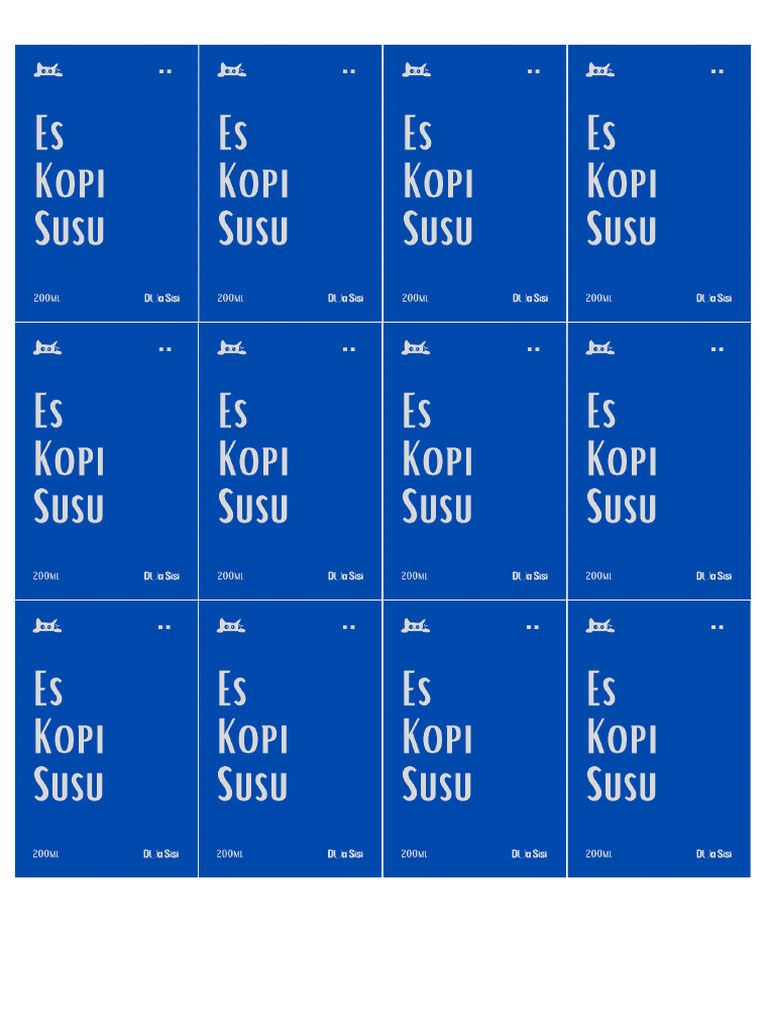 Sticker Es Kopi Susu | PDF
