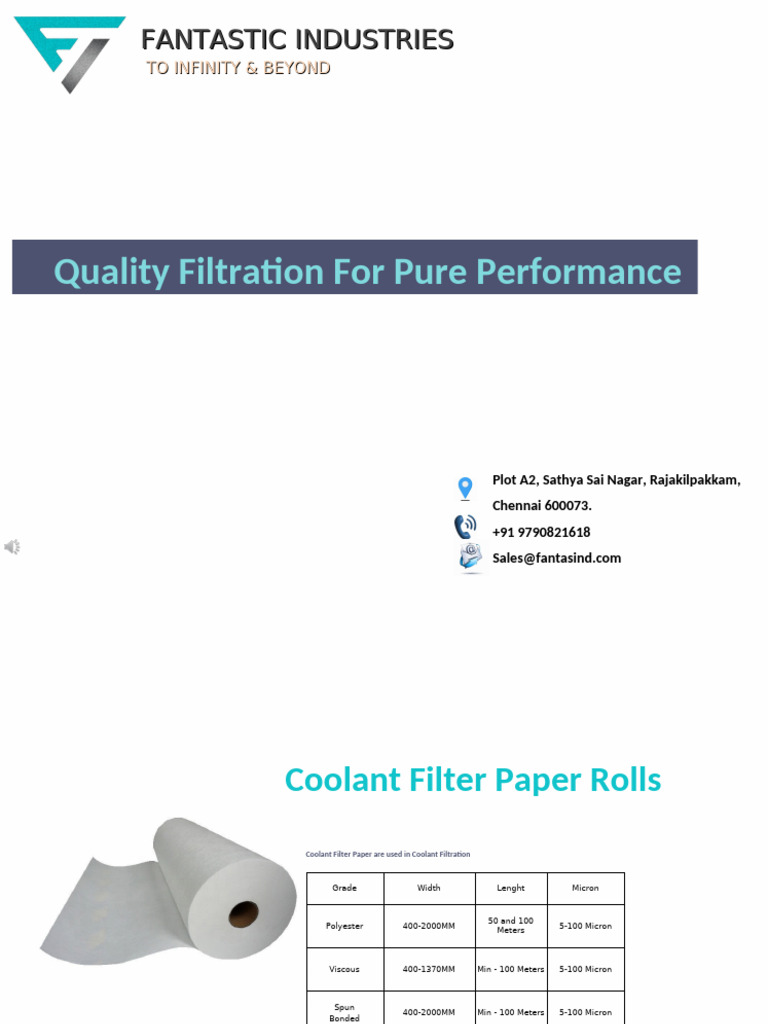 Pps Spun Bonded Coolant Filter Paper | PDF | Filtration | Materials