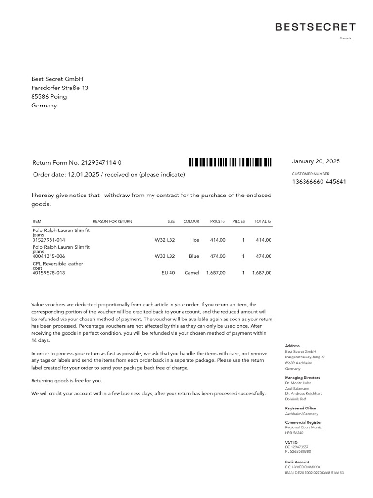 Sticker Retour 2129547114 0 | PDF | Payments