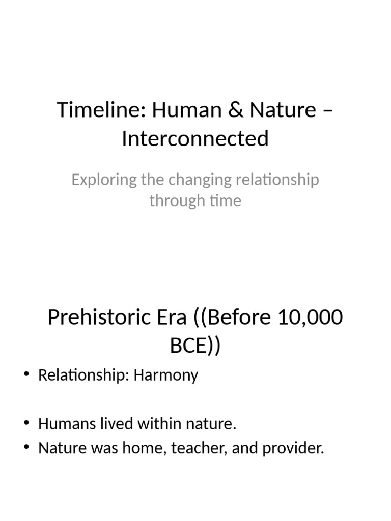 Human Nature Timeline Presentation | PDF