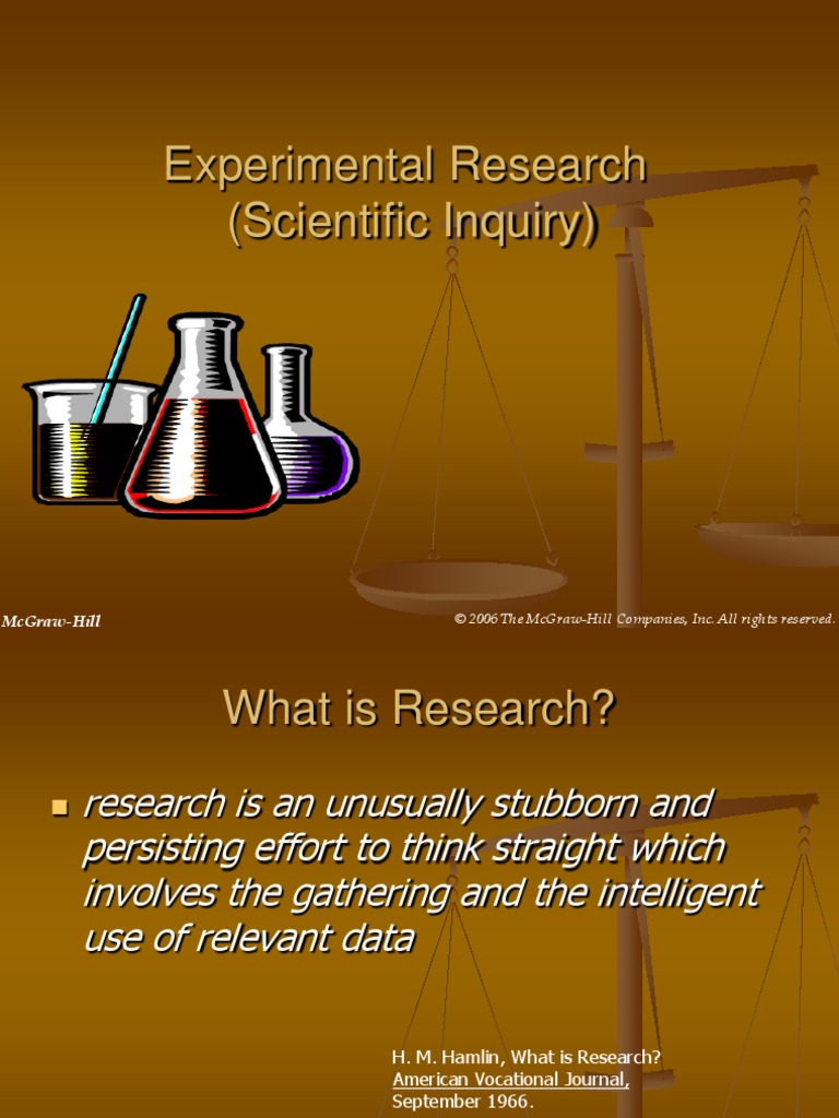 Experimental Research (Scientific Inquiry) : Mcgraw-Hill | PDF ...