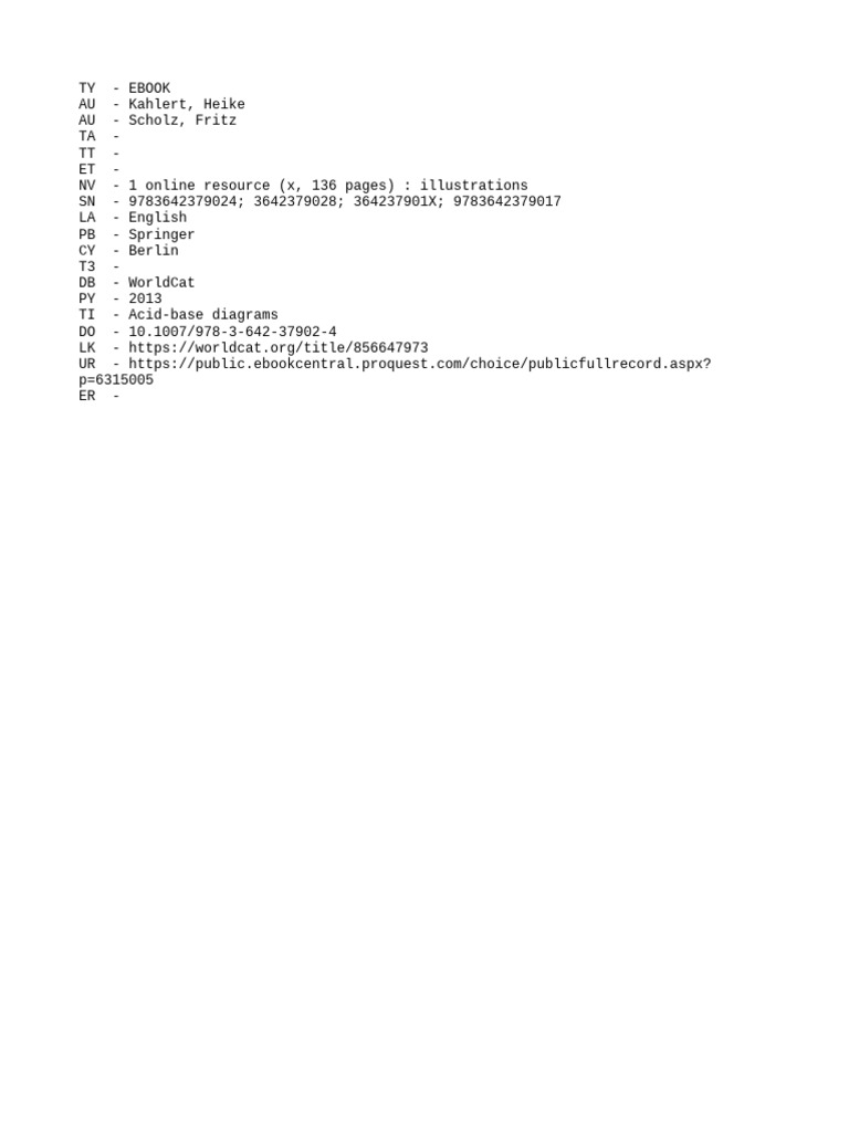 Acid Base Diagrams - Ris | PDF