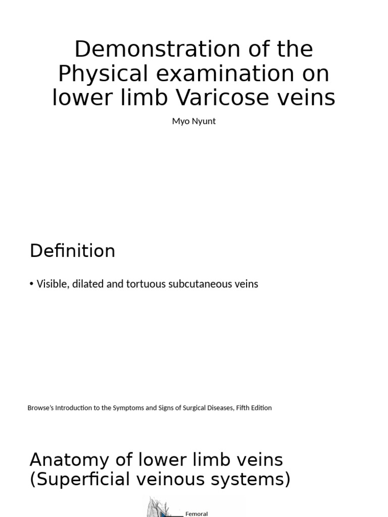 Varicose Veins Demonstration 31-3-2021 | PDF | Vein | Varicose Veins