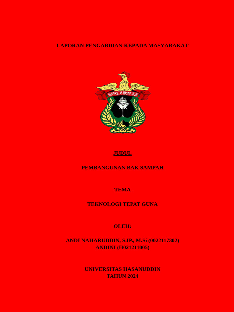 Pembangunan Bak Sampah Desa Balassuka | PDF