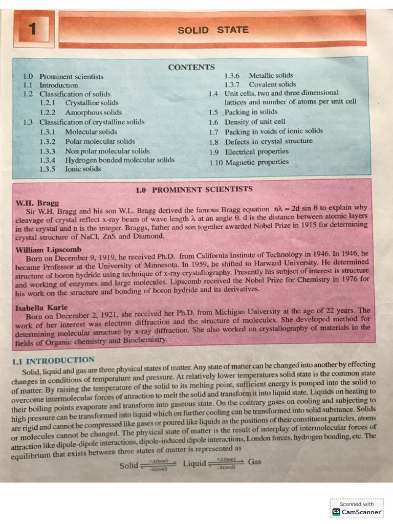 Solid State - 1 | PDF