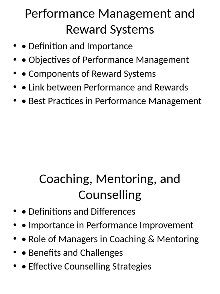 Performance Management Presentation | PDF