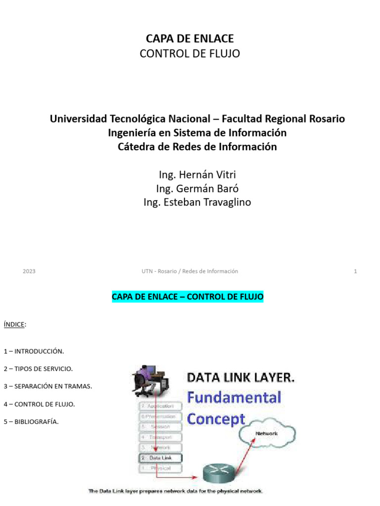 1 - Capa de Enlace - Control de Flujo | PDF | Redes de computadoras ...