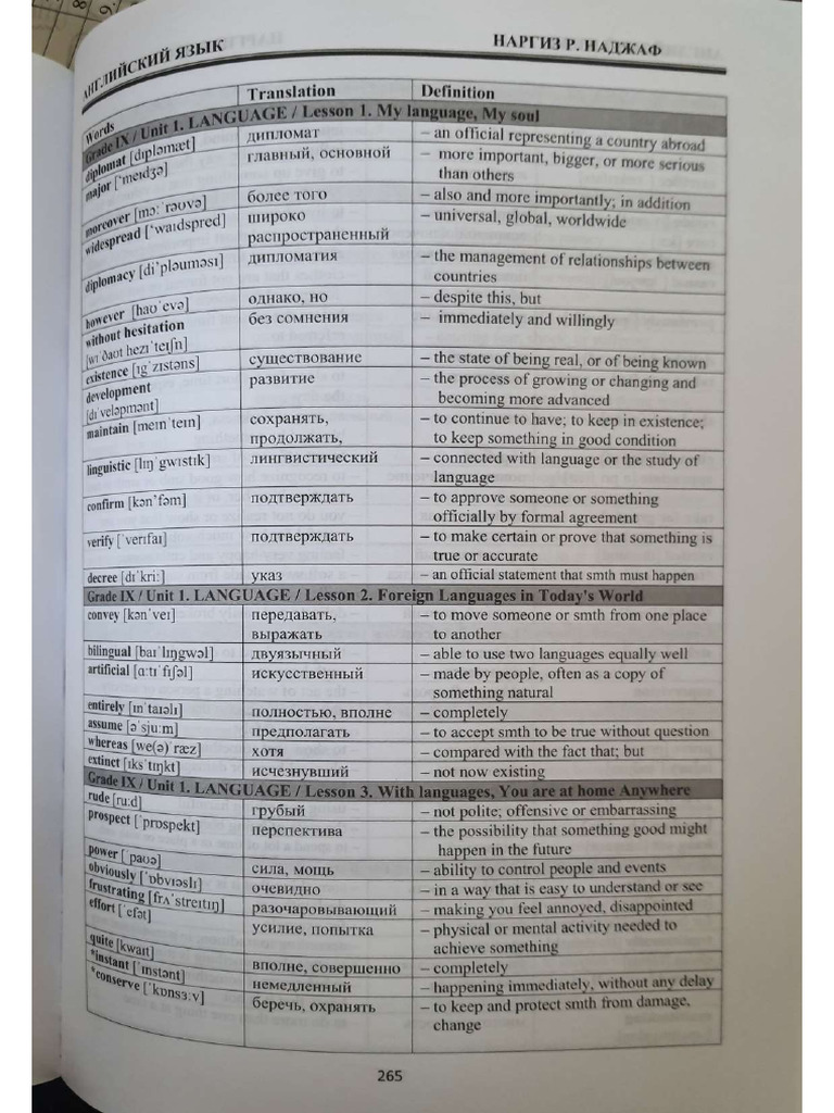 Grade 9 New Vocabulary RU | PDF