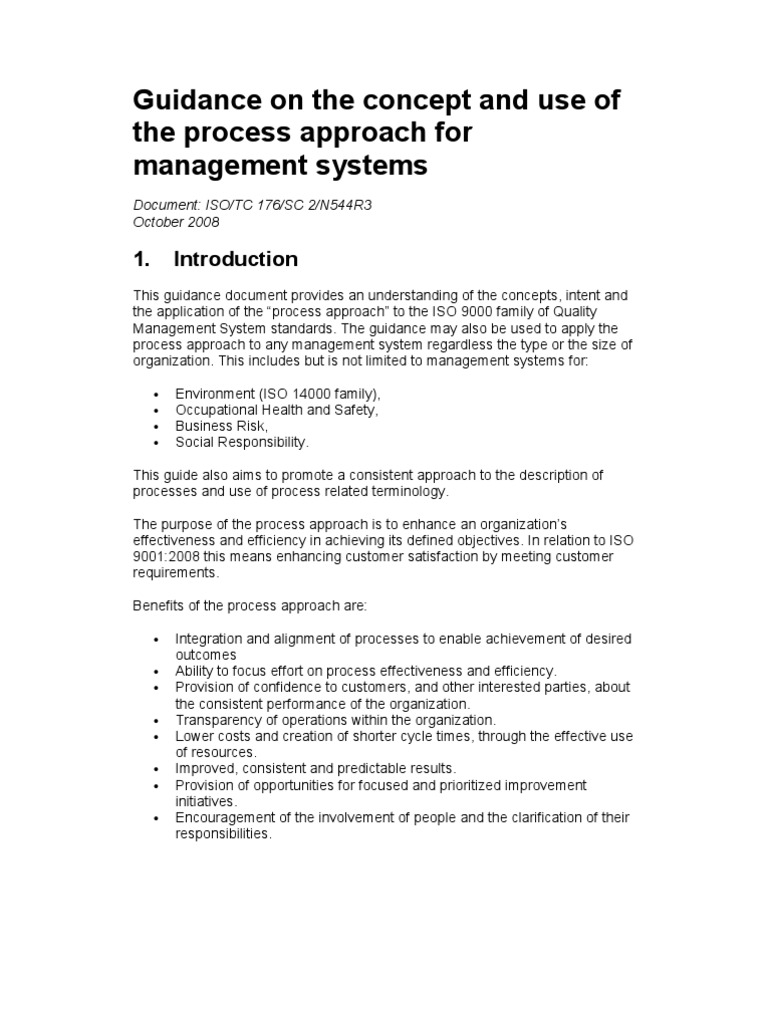 Understanding the Process Approach in ISO | PDF | Quality Management ...