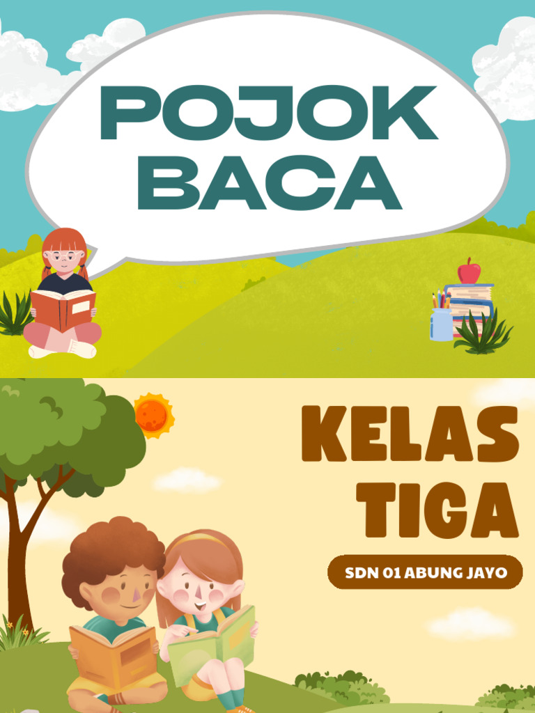Biru Hijau Ilustratif Pojok Baca Poster | PDF