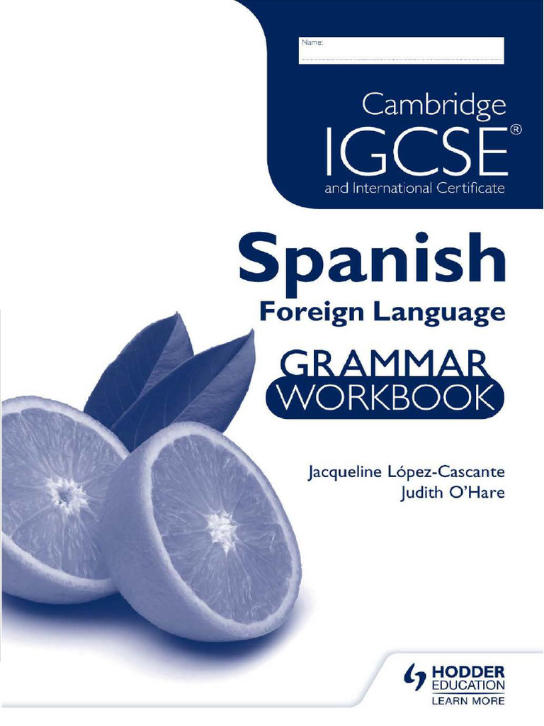 Spanish Grammar Workbook Overview | PDF | Grammatical Gender ...