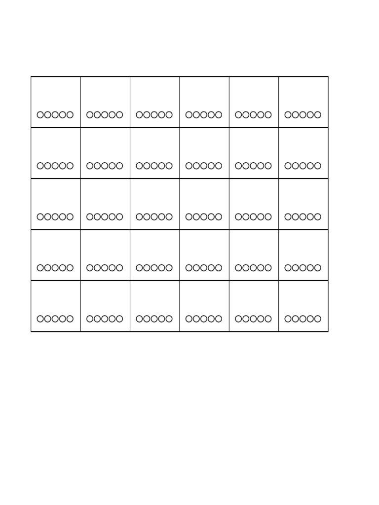 Cartilla Bingo 1 30 Cuadros | PDF