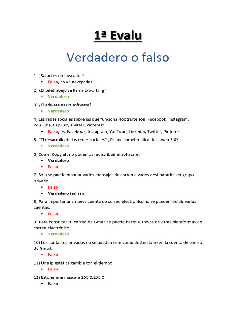1 Evalu | PDF | Dirección IP | Internet