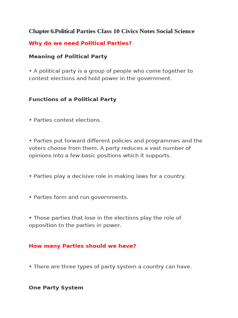 Understanding Political Parties in India | PDF | Political Parties ...