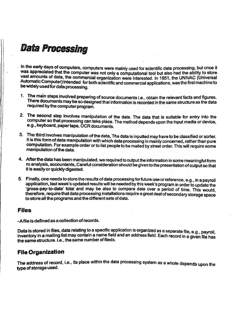 Data Processing | PDF