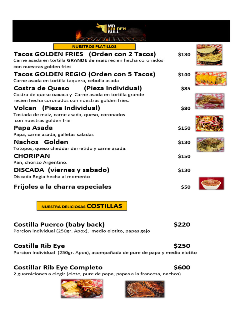 Menu Festival Del Antojo | PDF
