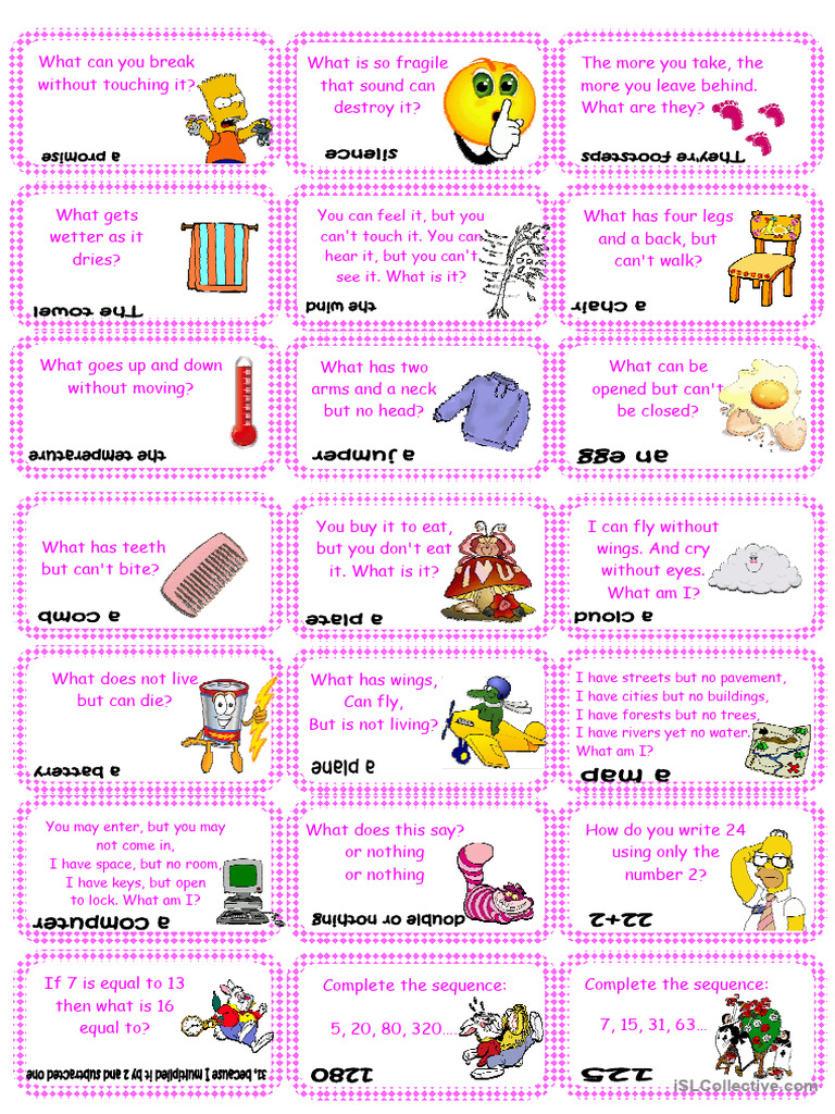 Brain Teasers, Riddles & Puzzles Card Game (Set 2) | PDF