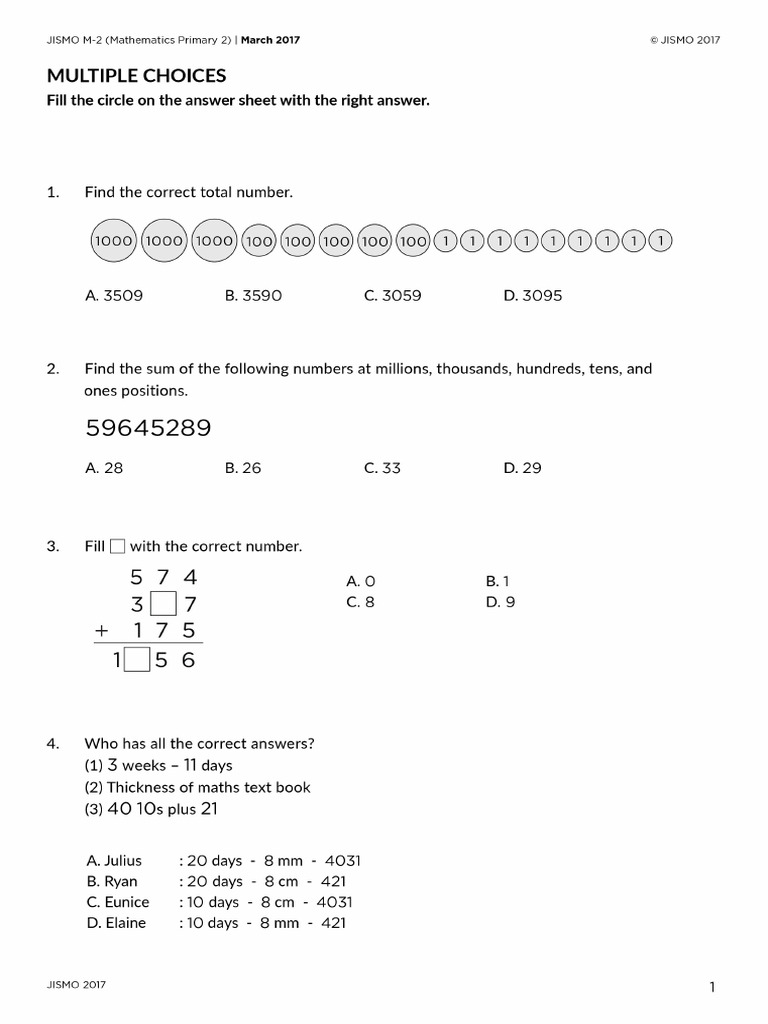 (Mar'17) M2 Test Paper | PDF
