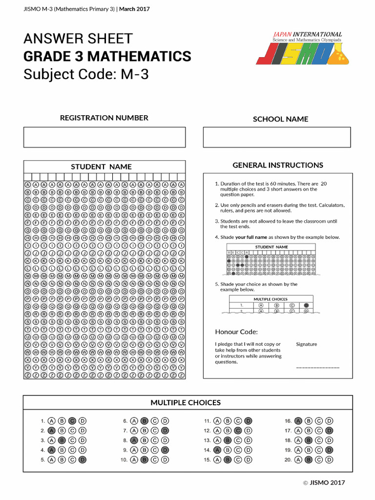 (Mar'17) M3 Answer Key | PDF